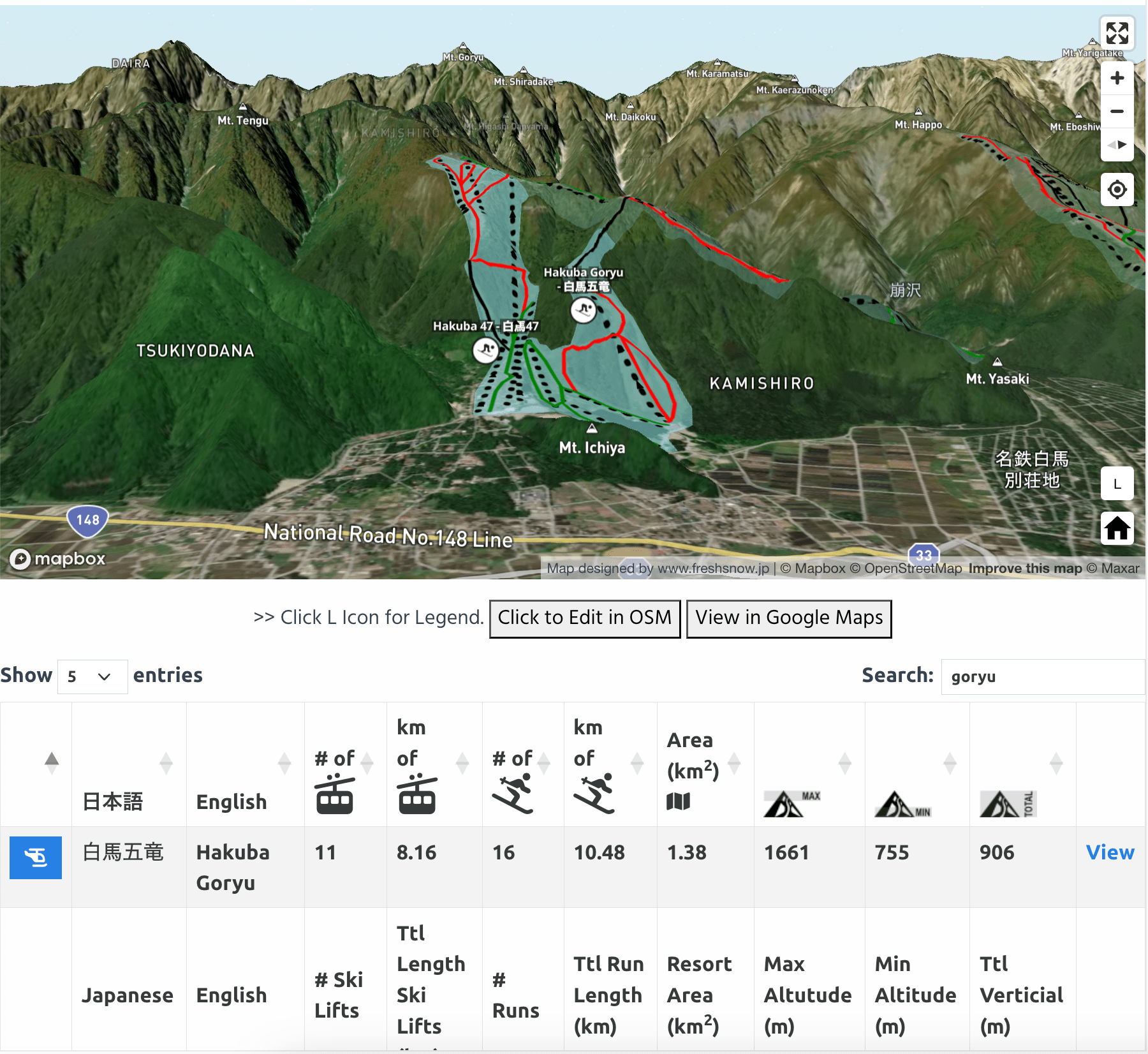 A Searchable Map of Japan Ski Resorts - Freshsnow